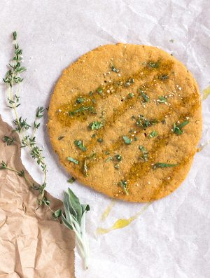 4 Ingredient AIP Paleo Flatbread recipe (vegan, coconut free)