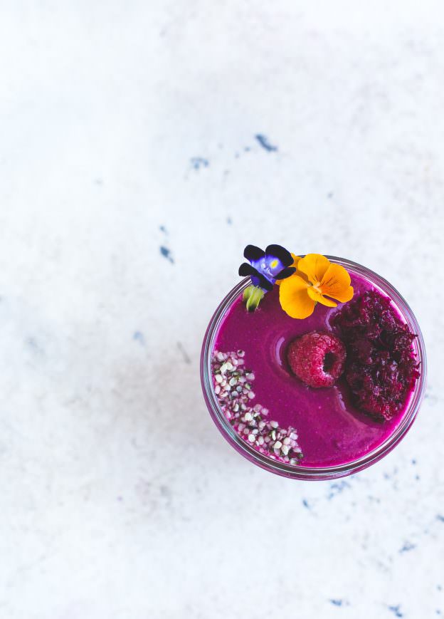 Vegan Raspberry Beet Smoothie | Heartbeet Kitchen