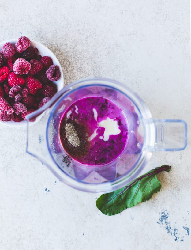 Vegan Raspberry Beet Smoothie | Heartbeet Kitchen