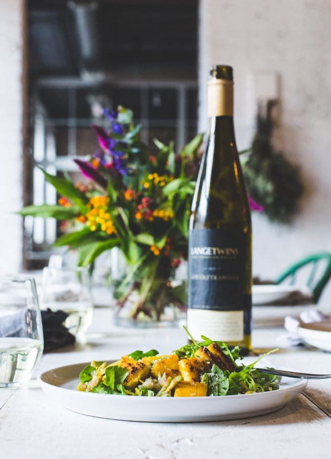 How to Host a Harvest Dinner Party + Fried Polenta Salad recipe