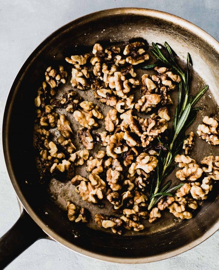Roasted Mashed Acorn Squash with Maple Walnuts