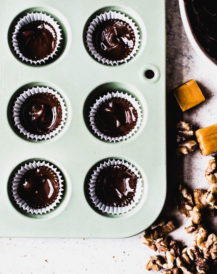 Mini Caramel Chocolate Cups | Heartbeet Kitchen