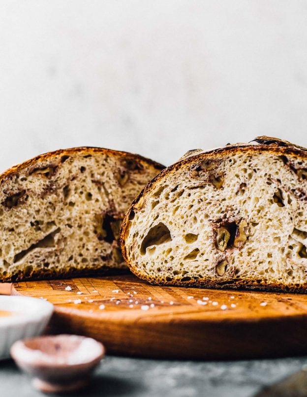 Honey Sourdough Bread with Roasted Walnuts | Heartbeet Kitchen