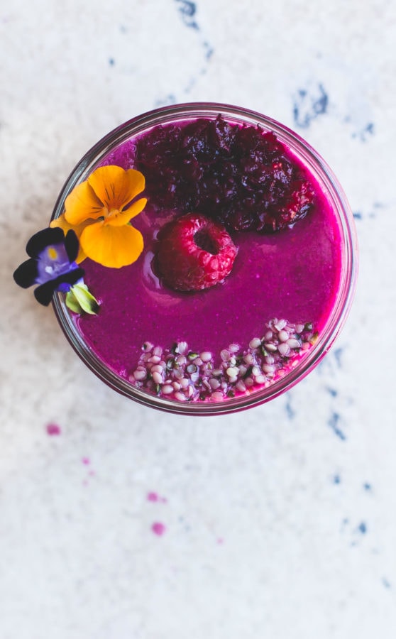 Vegan Raspberry Beet Smoothie | Heartbeet Kitchen