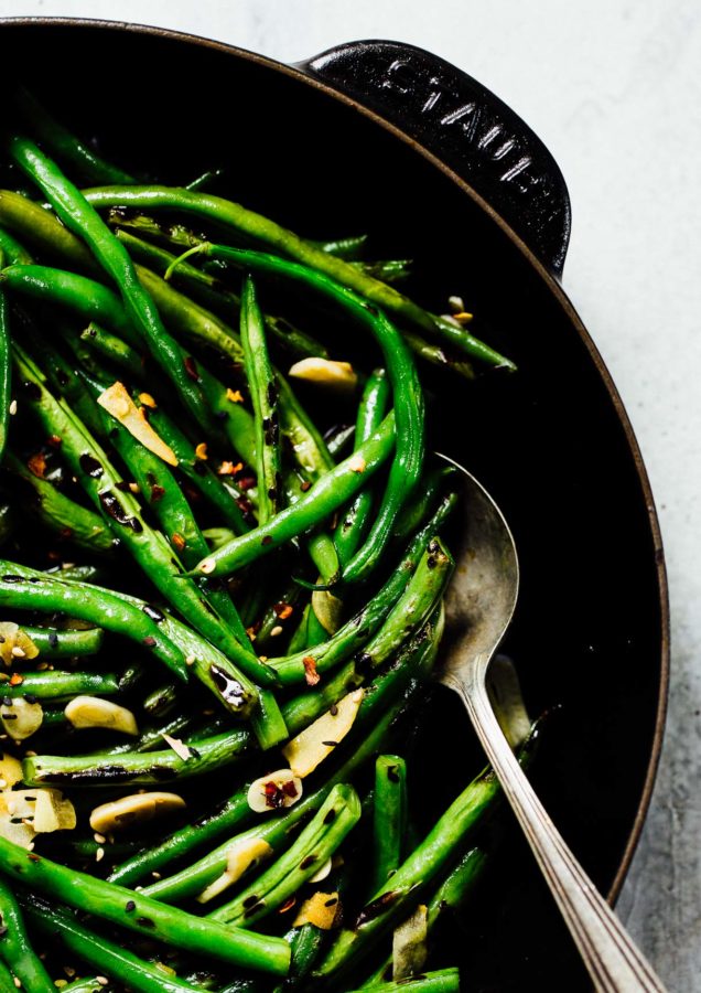 Spicy Green Beans with Sesame Walnuts • Heartbeet Kitchen