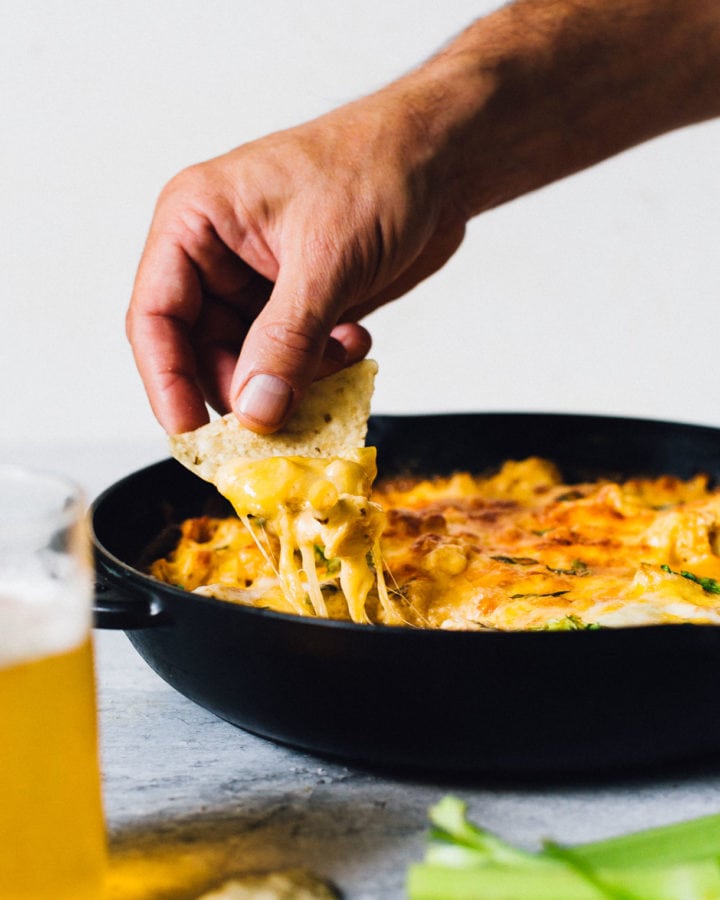 One-Pan Cheesy Buffalo Cauliflower Dip| Heartbeet Kitchen