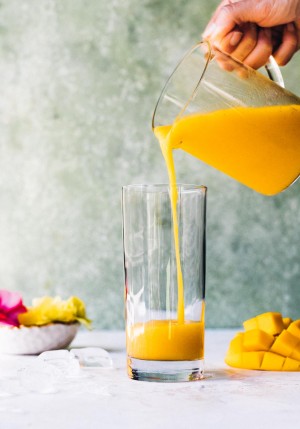 Fresh Mango Lava Flow Drink • Heartbeet Kitchen