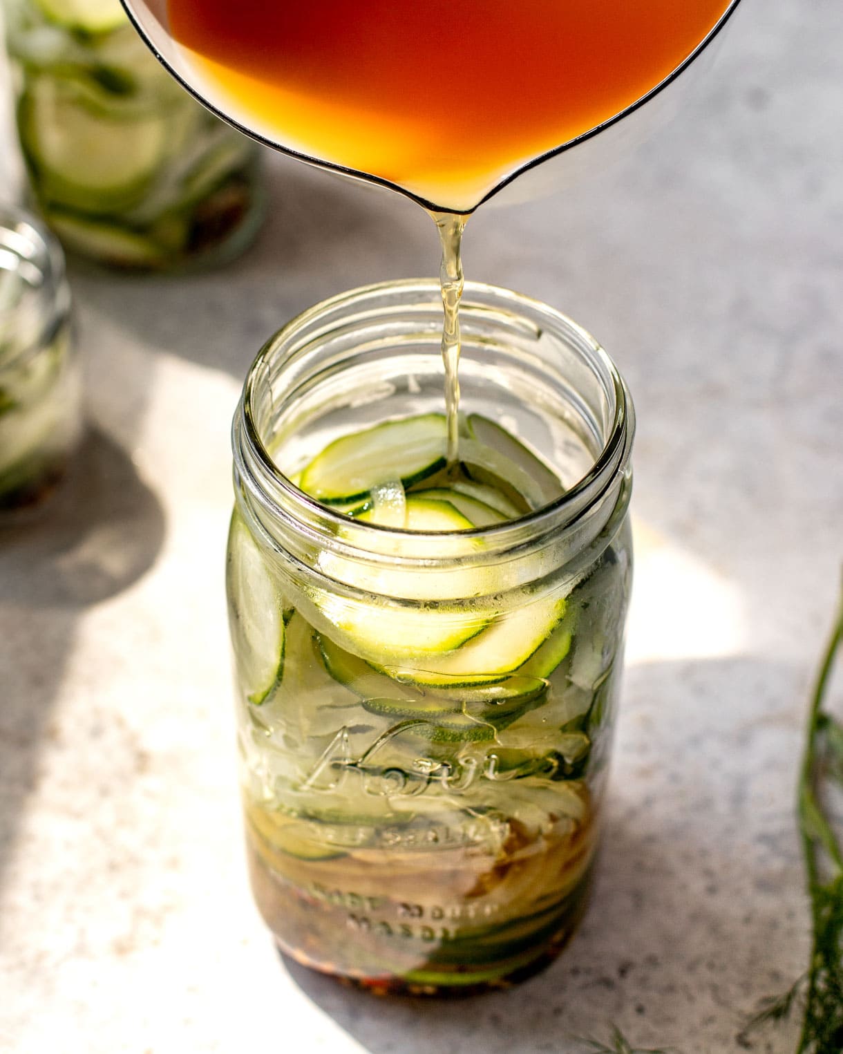 Zesty Pickled Zucchini (quick refrigerator method)