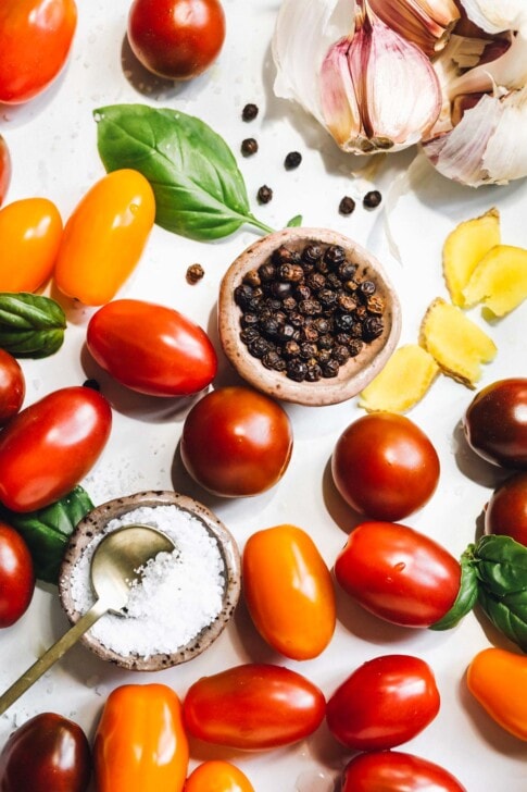 Easy Pickled Cherry Tomatoes • Heartbeet Kitchen