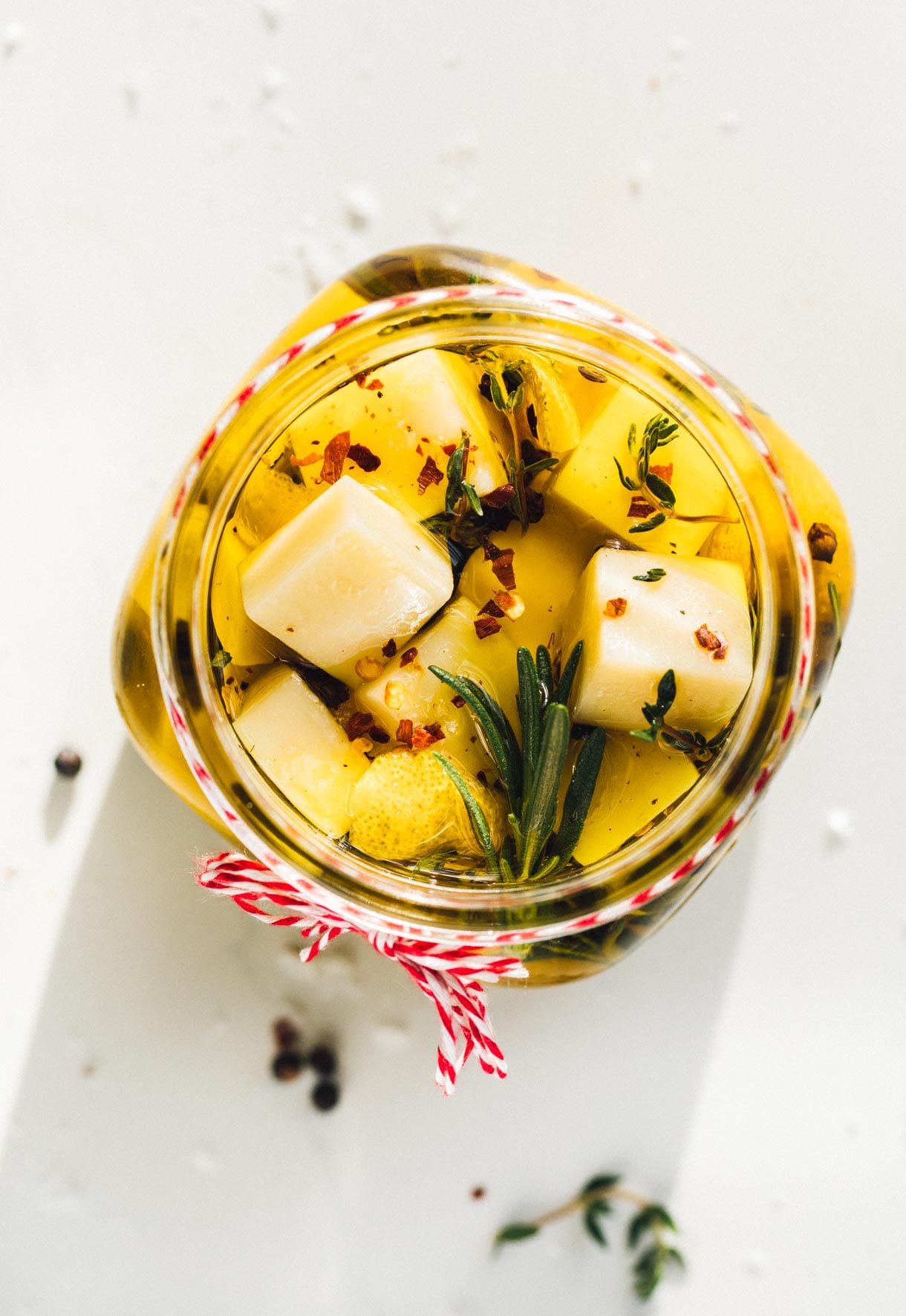 Olive Oil Marinated Cheese with Herbs • Heartbeet Kitchen