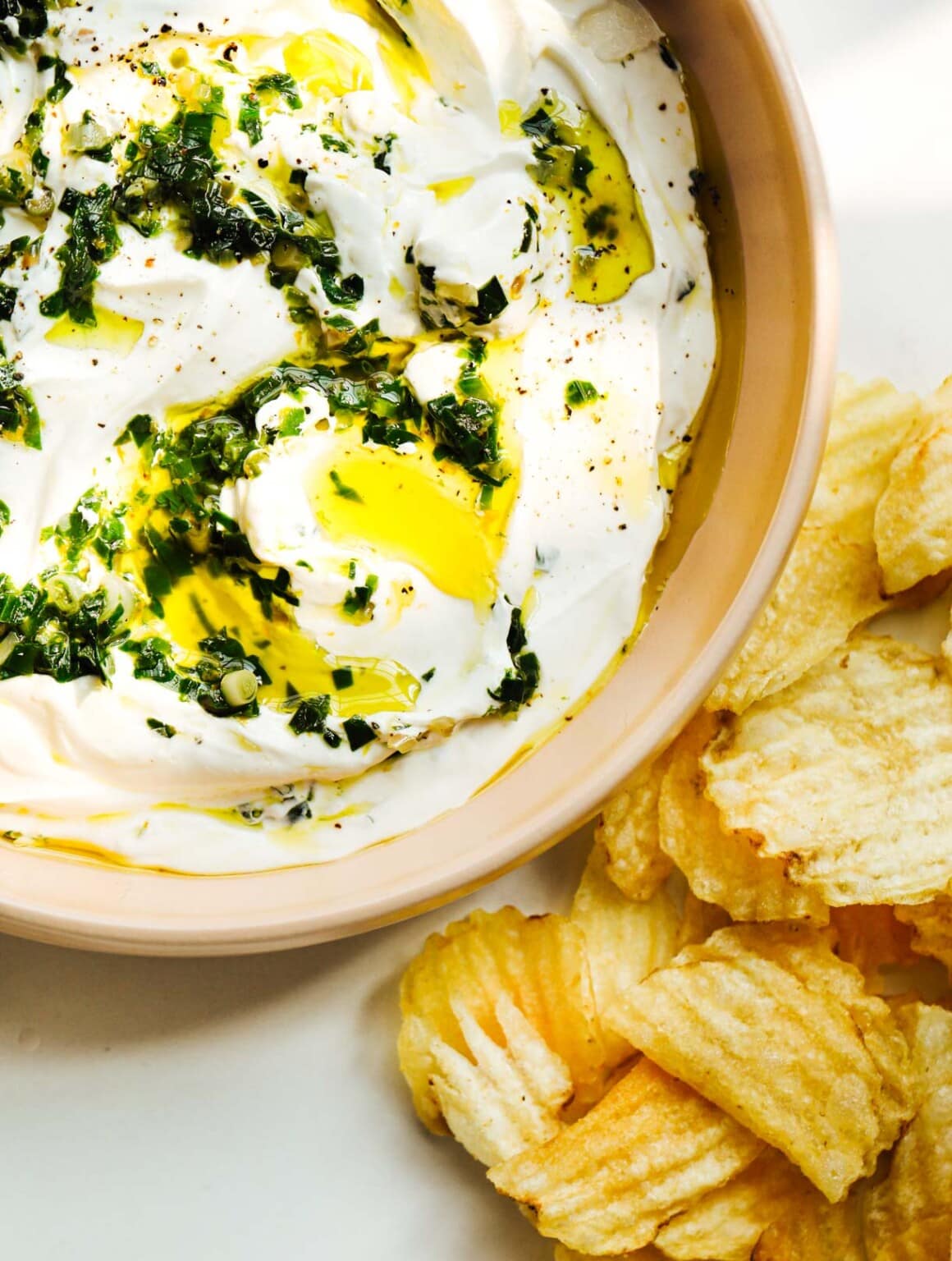 5-Ingredient Sour Cream & Ramp Dip • Heartbeet Kitchen