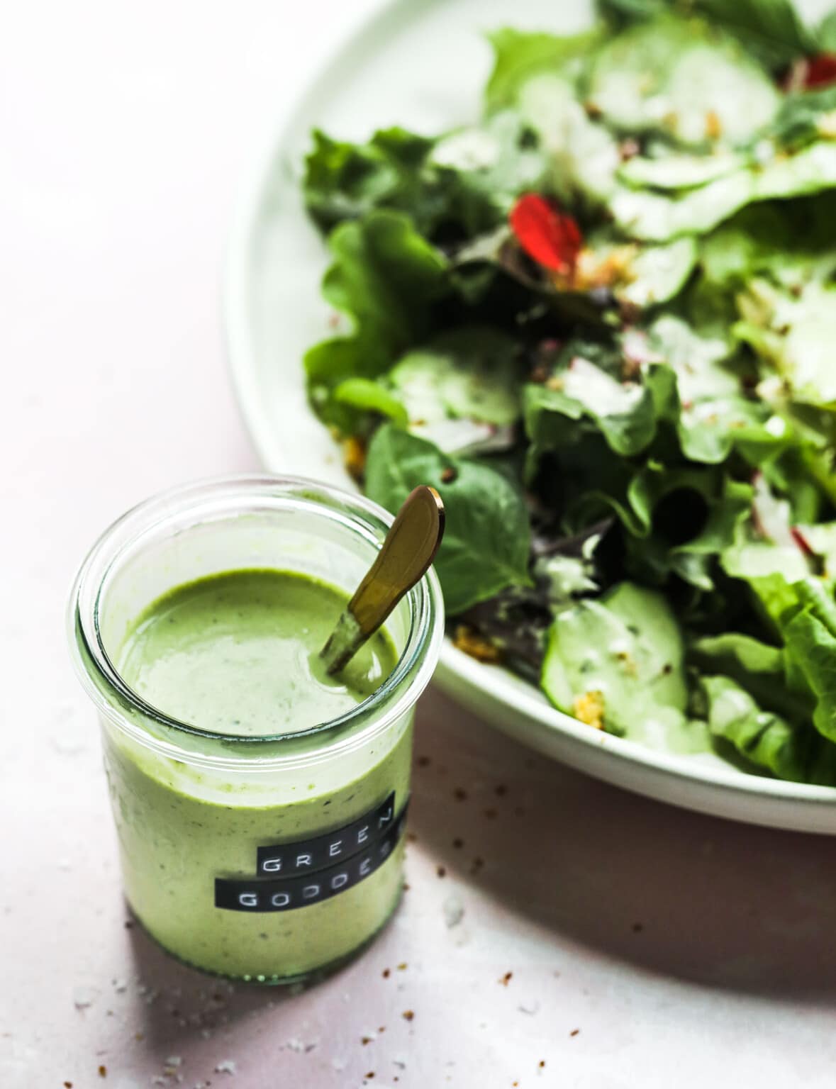 Easy 5-Minute Green Goddess Dressing • Heartbeet Kitchen