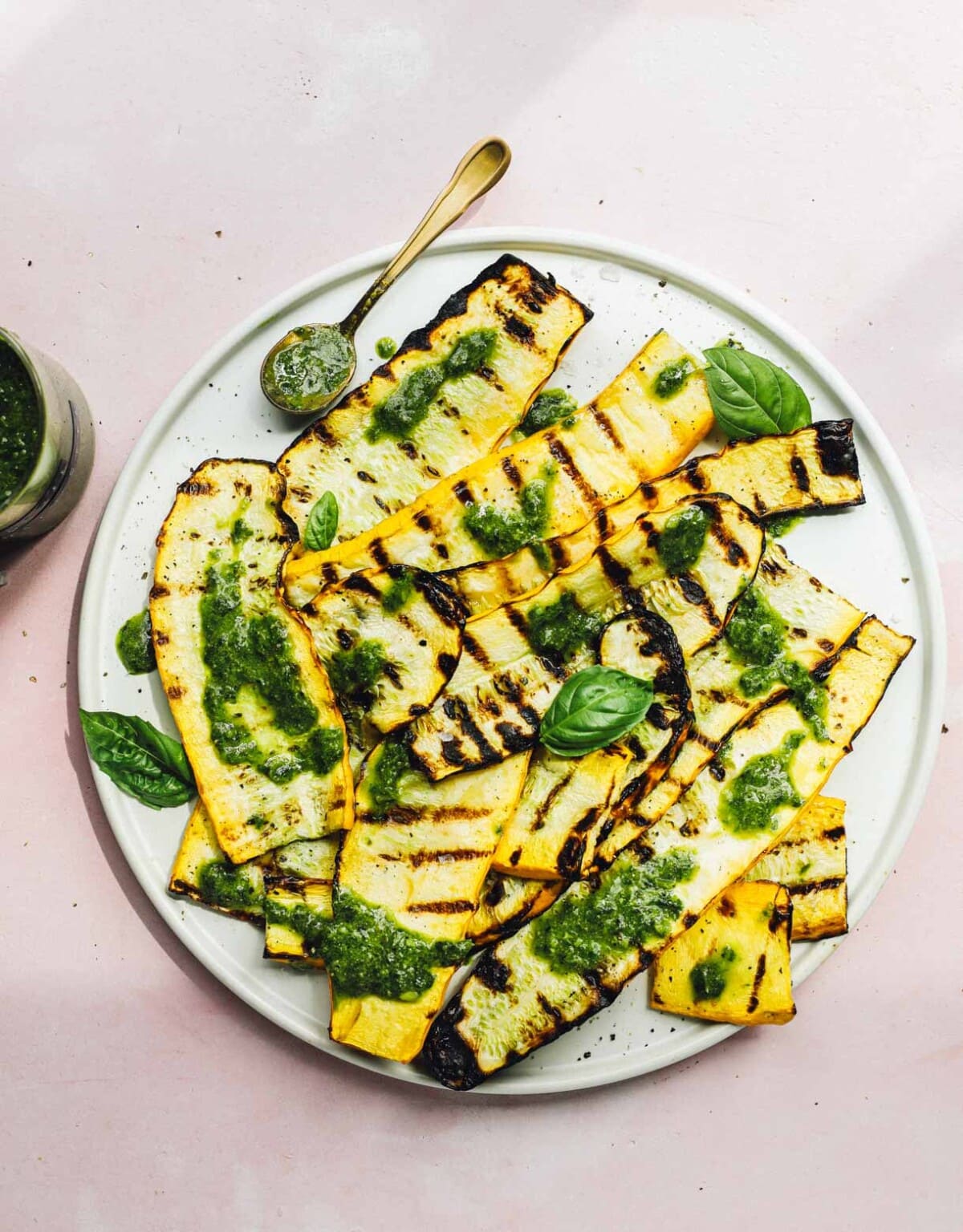 Grilled Summer Squash with Basil Vinaigrette • Heartbeet Kitchen