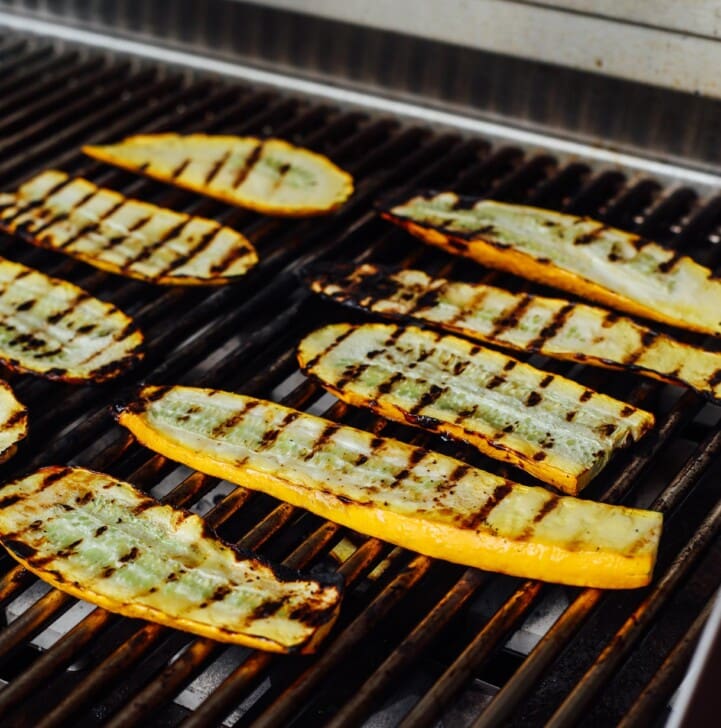 Grilled Summer Squash with Basil Vinaigrette • Heartbeet Kitchen