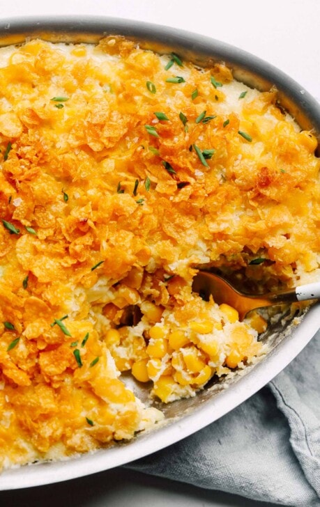 Cornflake Crunch Baked Corn Casserole • Heartbeet Kitchen