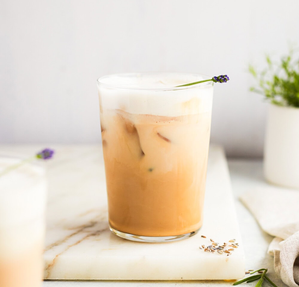 5-Minute Salted Lavender Iced Latte • Heartbeet Kitchen