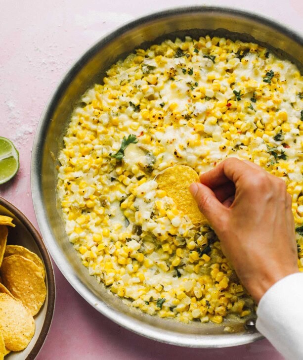 20-Minute Cheesy Green Chile Sweet Corn Dip • Heartbeet Kitchen